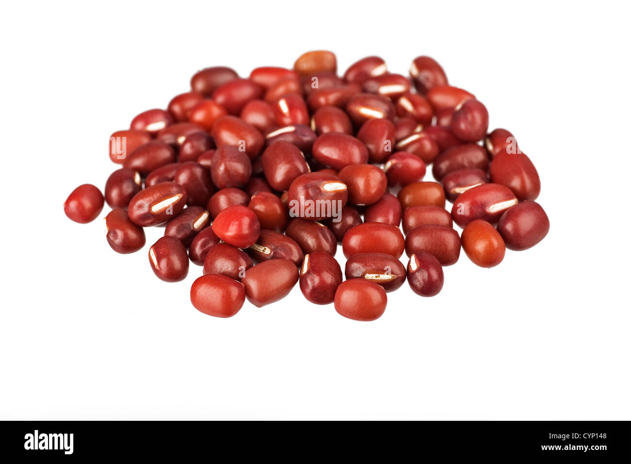 azuki japanese beans closeup isolated on white background Stock Photo ...