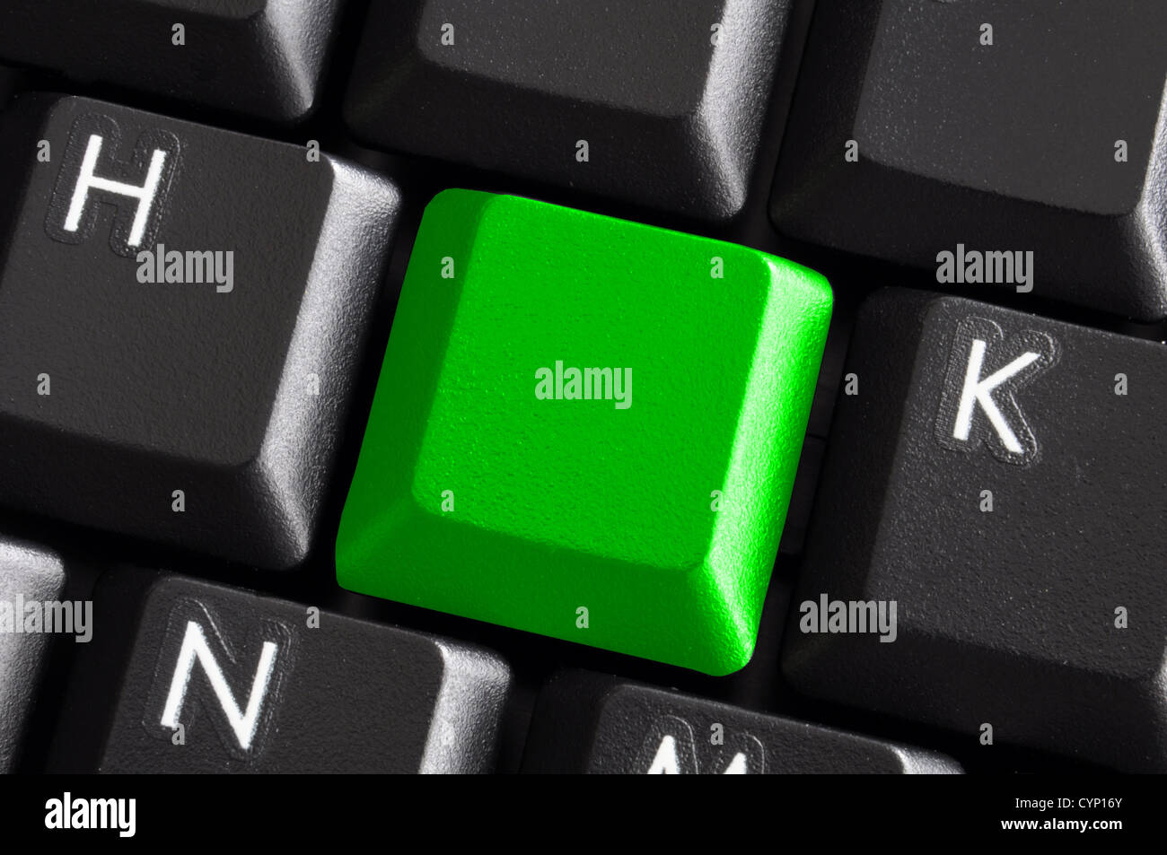 green blank computer keyboard button with copyspace Stock Photo - Alamy