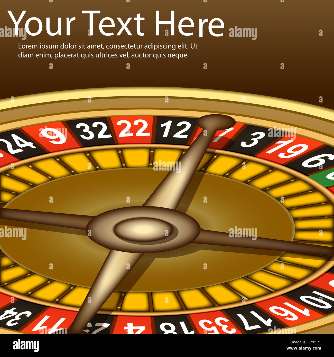 illustration of roulette wheel Stock Photo - Alamy