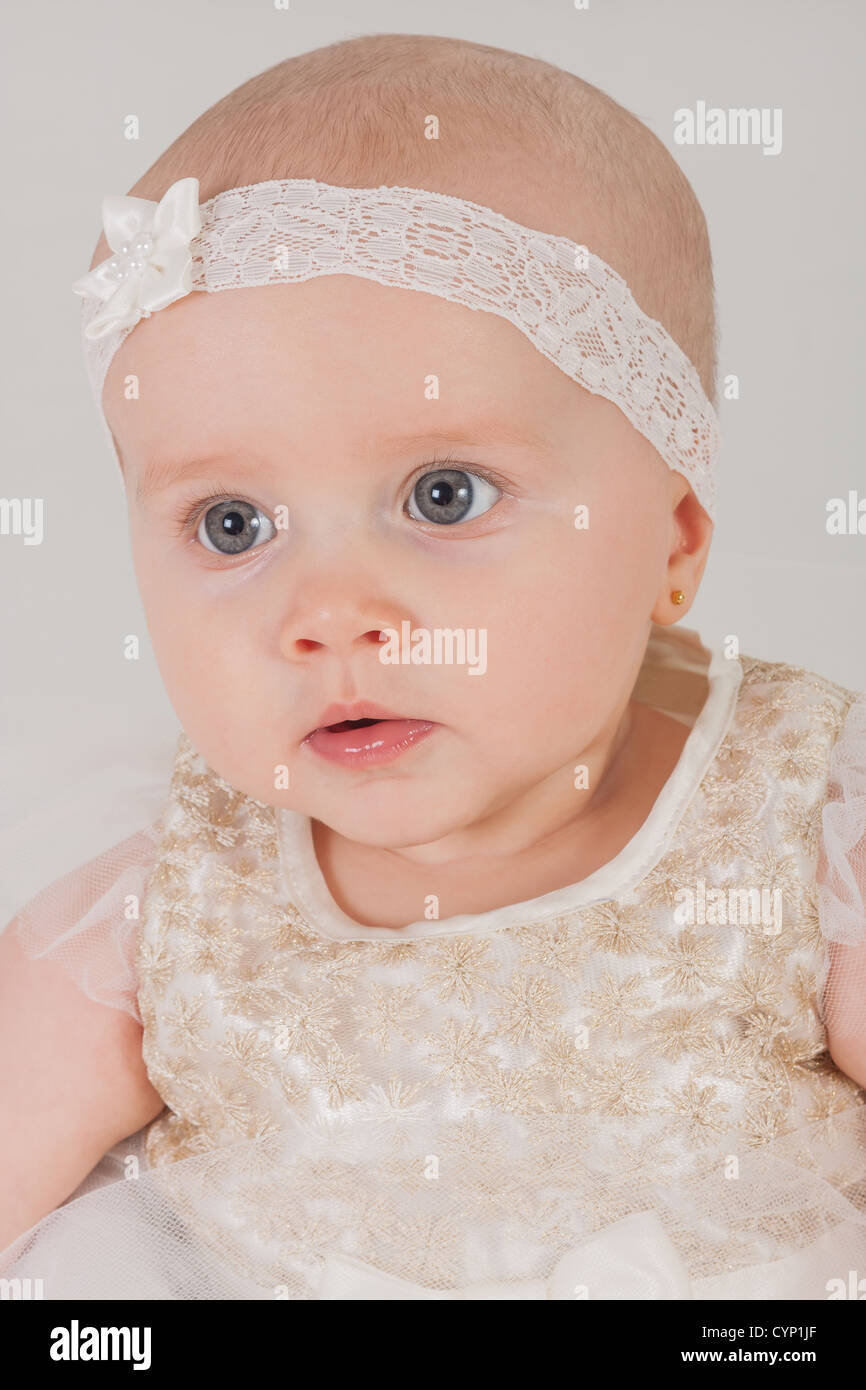 Portrait of a 5 month old baby Stock Photo - Alamy