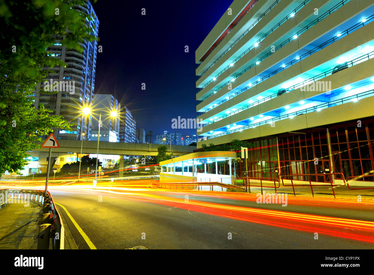 highway car light trails Stock Photo - Alamy