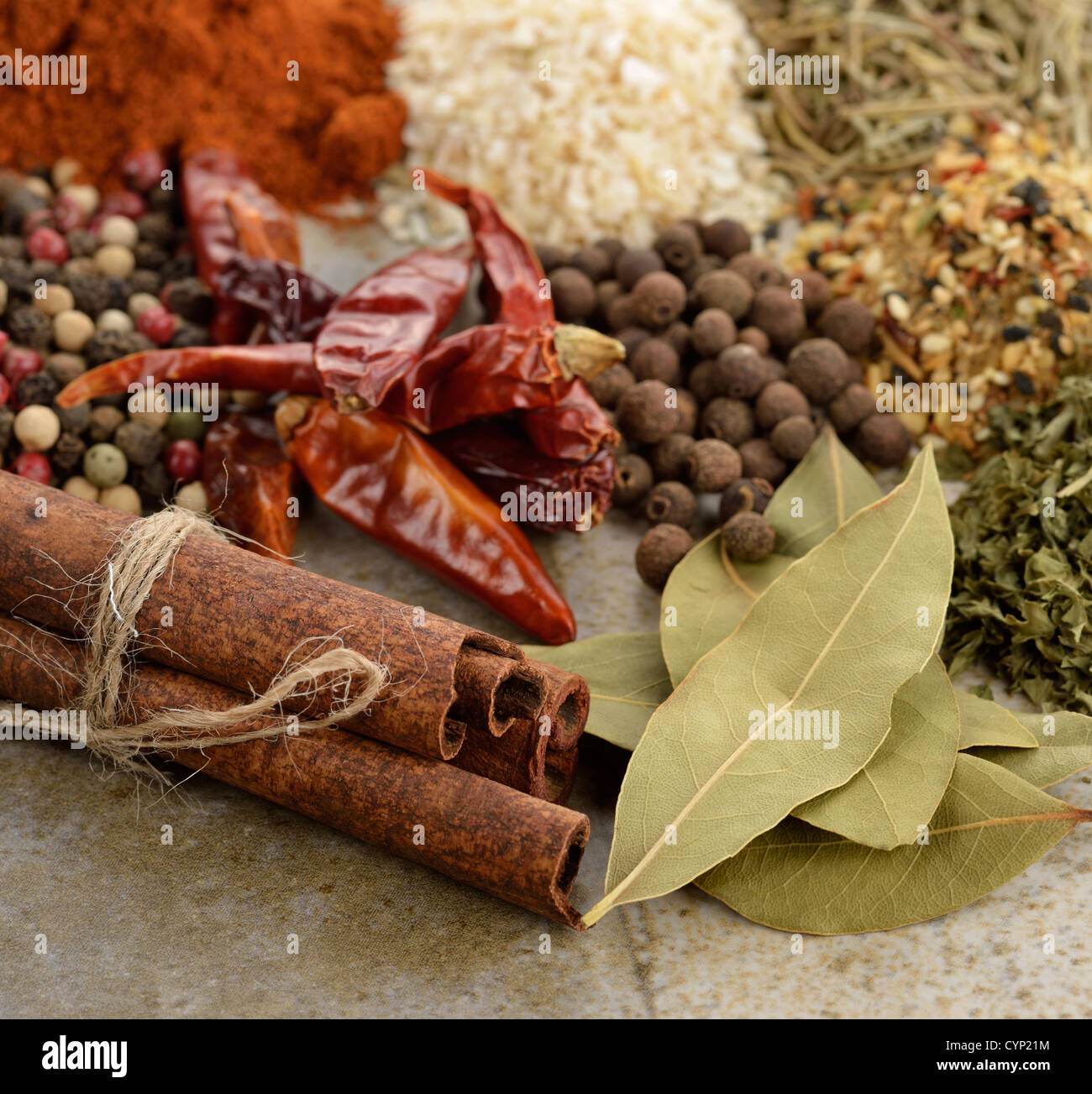 Spices And Herbs ,Close Up Stock Photo - Alamy