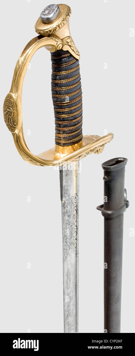 A model 1867 shooting prize sword,of the Royal Saxon Junior Officer's ...