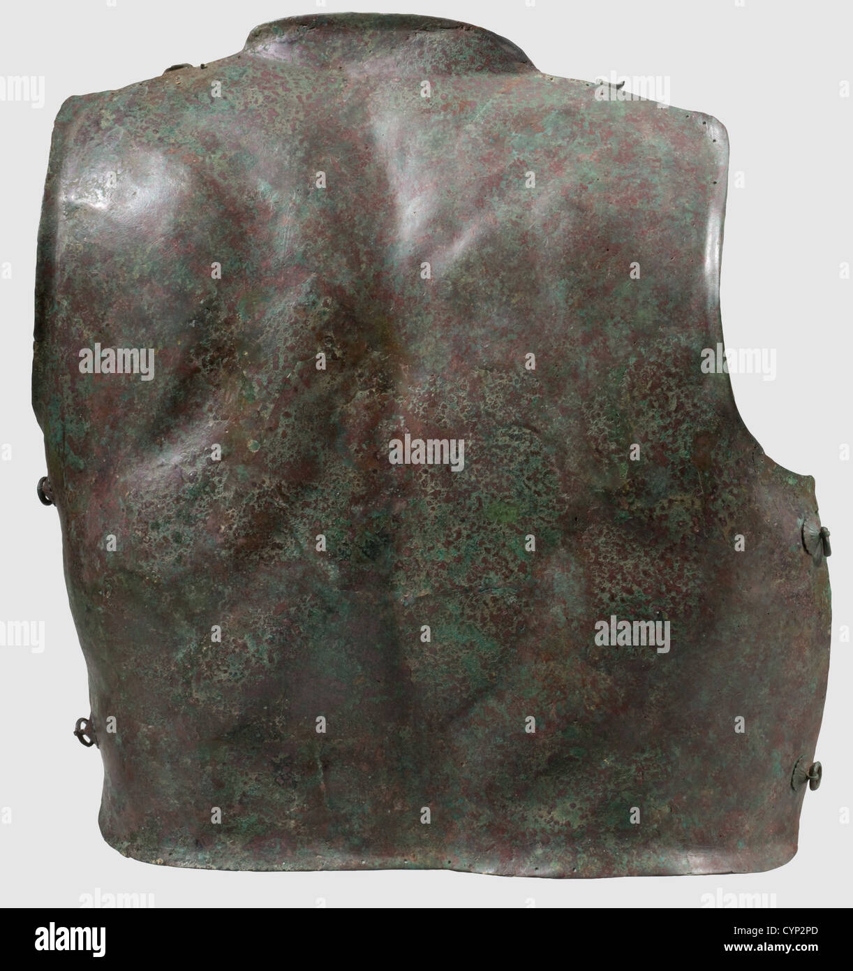 A Greek armour with a Chalcidian helmet,4th century B.C.Bronze helmet ...