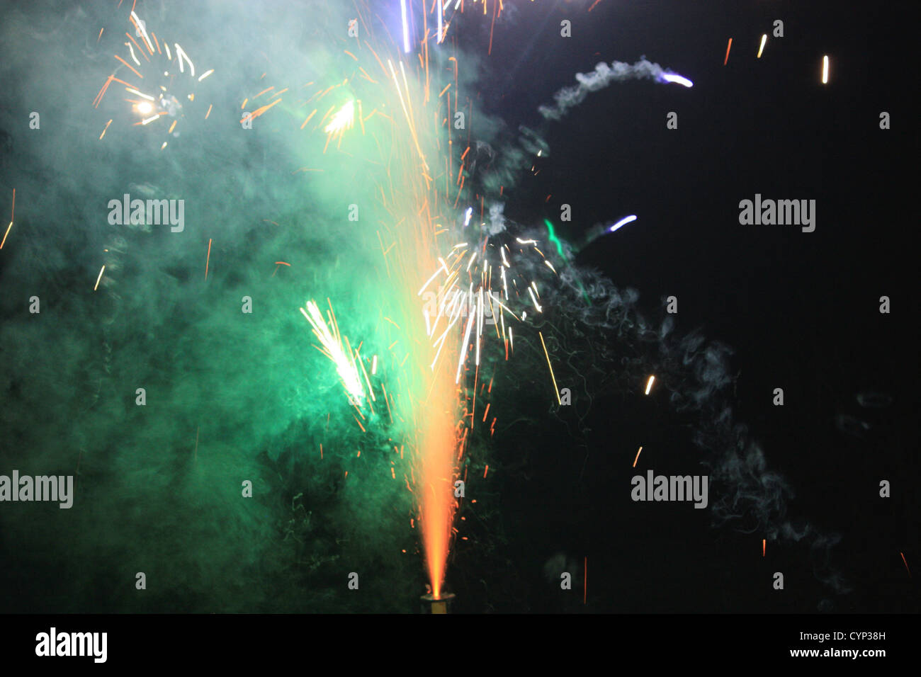Fireworks on Guy Fawkes Night Stock Photo - Alamy