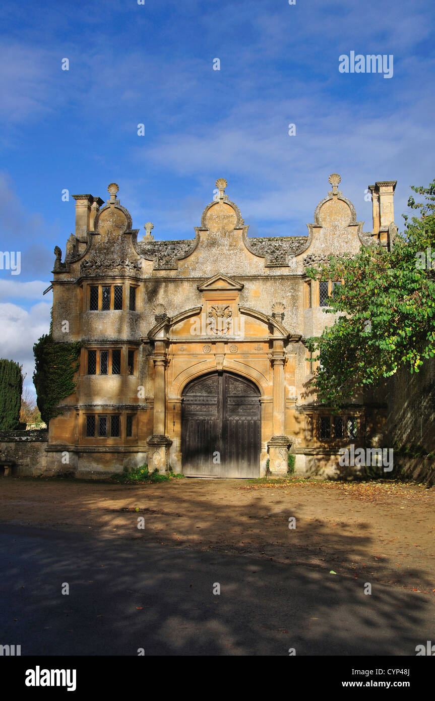 Stanway Manor Jacobean gatehouse, Gloucestershire, UK Stock Photo - Alamy