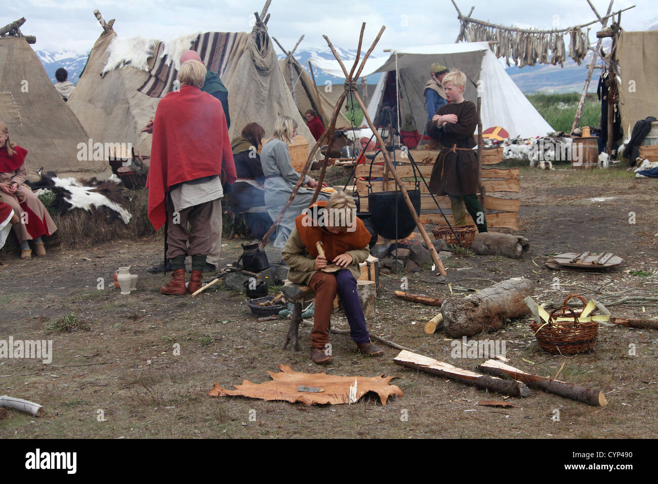Gasir Viking village , Iceland Stock Photo - Alamy
