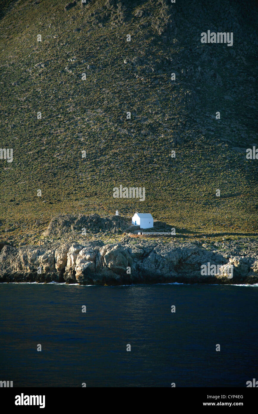 little chapel in the coast of crete island Stock Photo - Alamy