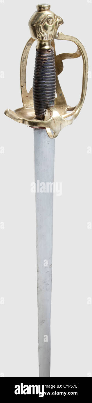 A model 1747 Prussian dragoon sword,Straight,double edged blade of ...