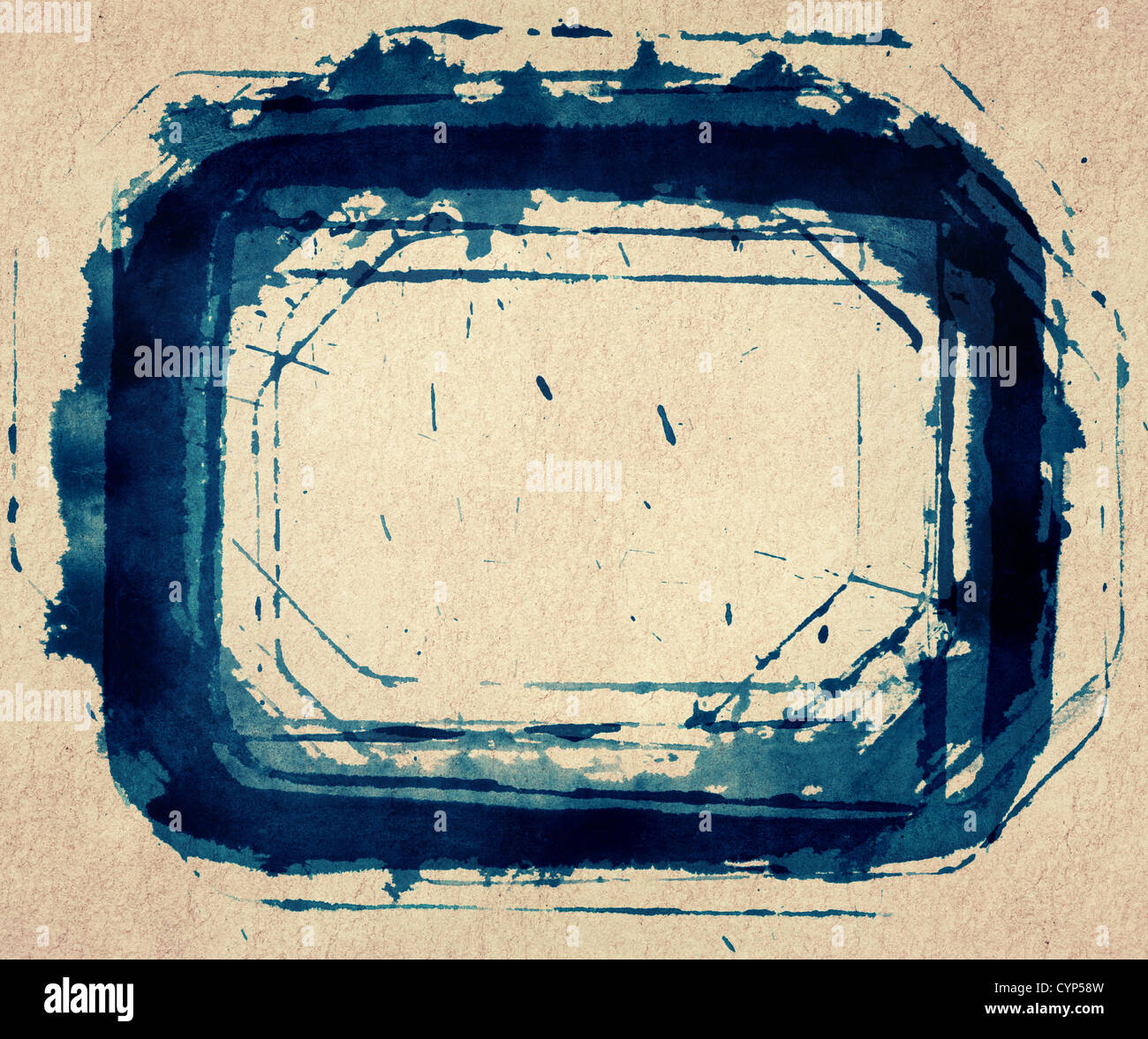 abstract painted ink frame Stock Photo - Alamy
