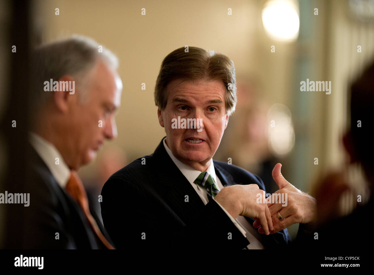 State Senators Kirk Watson (D-Austin), l, and Dan Patrick (R-Houston ...