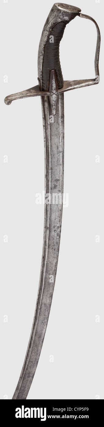 A model 1742 Prussian hussar's sabre for enlisted men,Curved blade à la ...