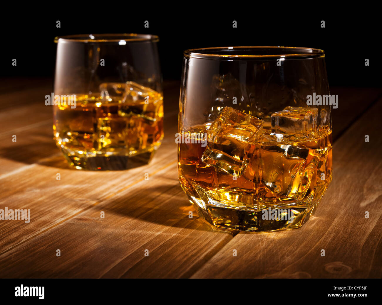 Whiskey on the rocks Stock Photo - Alamy