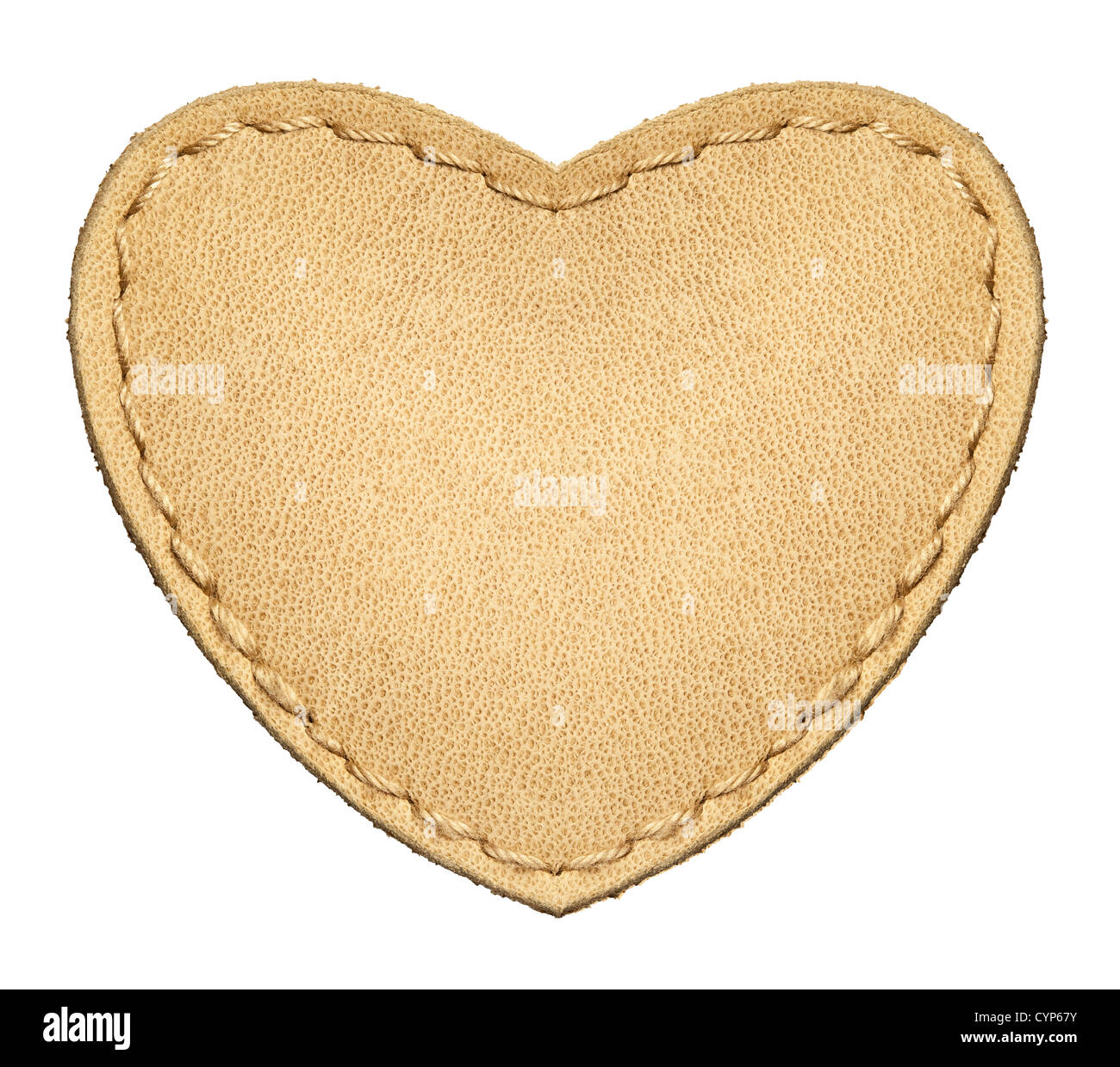 Heart shape leather label, isolated Stock Photo - Alamy