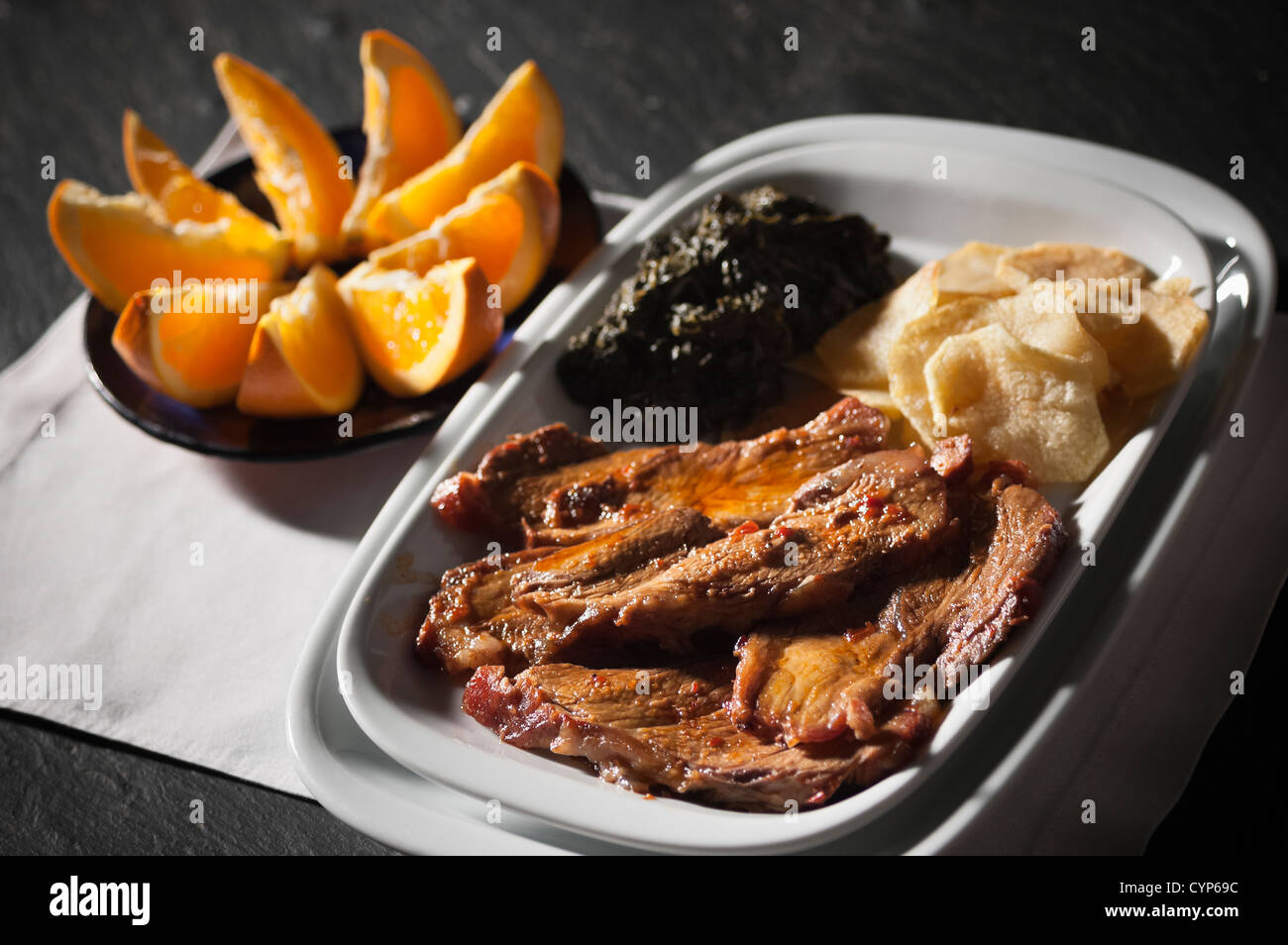 Real food photographed on location in traditional portuguese ...