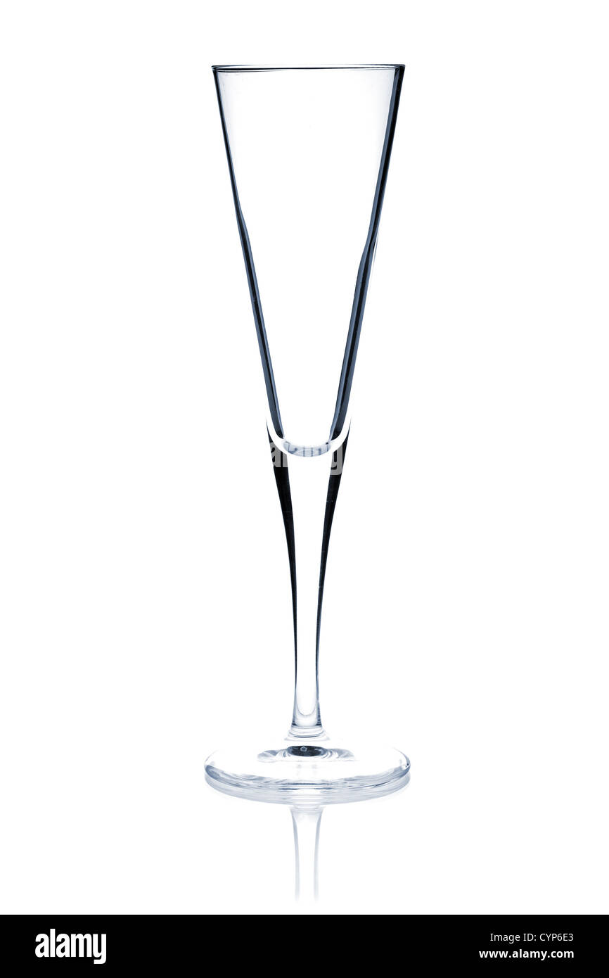 Cocktail Glass Collection - Champagne Flute. Isolated on white ...