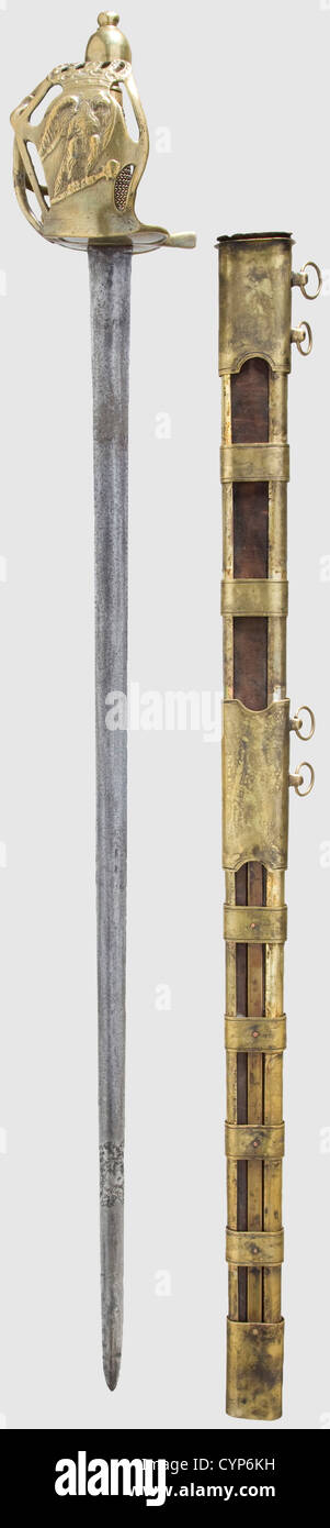 A model 1732 Prussian cuirassier's sword for enlisted men,Slender ...