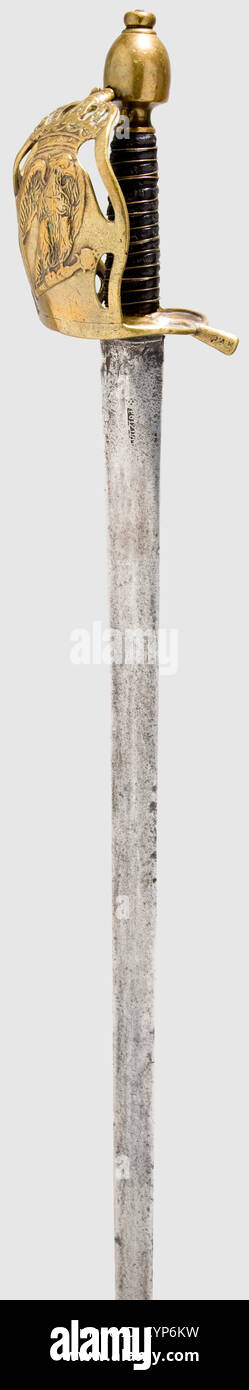 A model 1732 Prussian cuirassier's sword for enlisted men,Straight ...