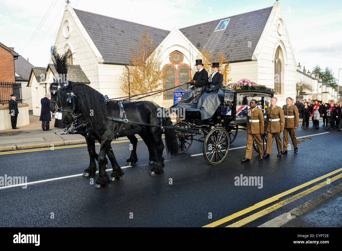 8th November 2012, Comber, Northern Ireland. Over 1000 mourners ...