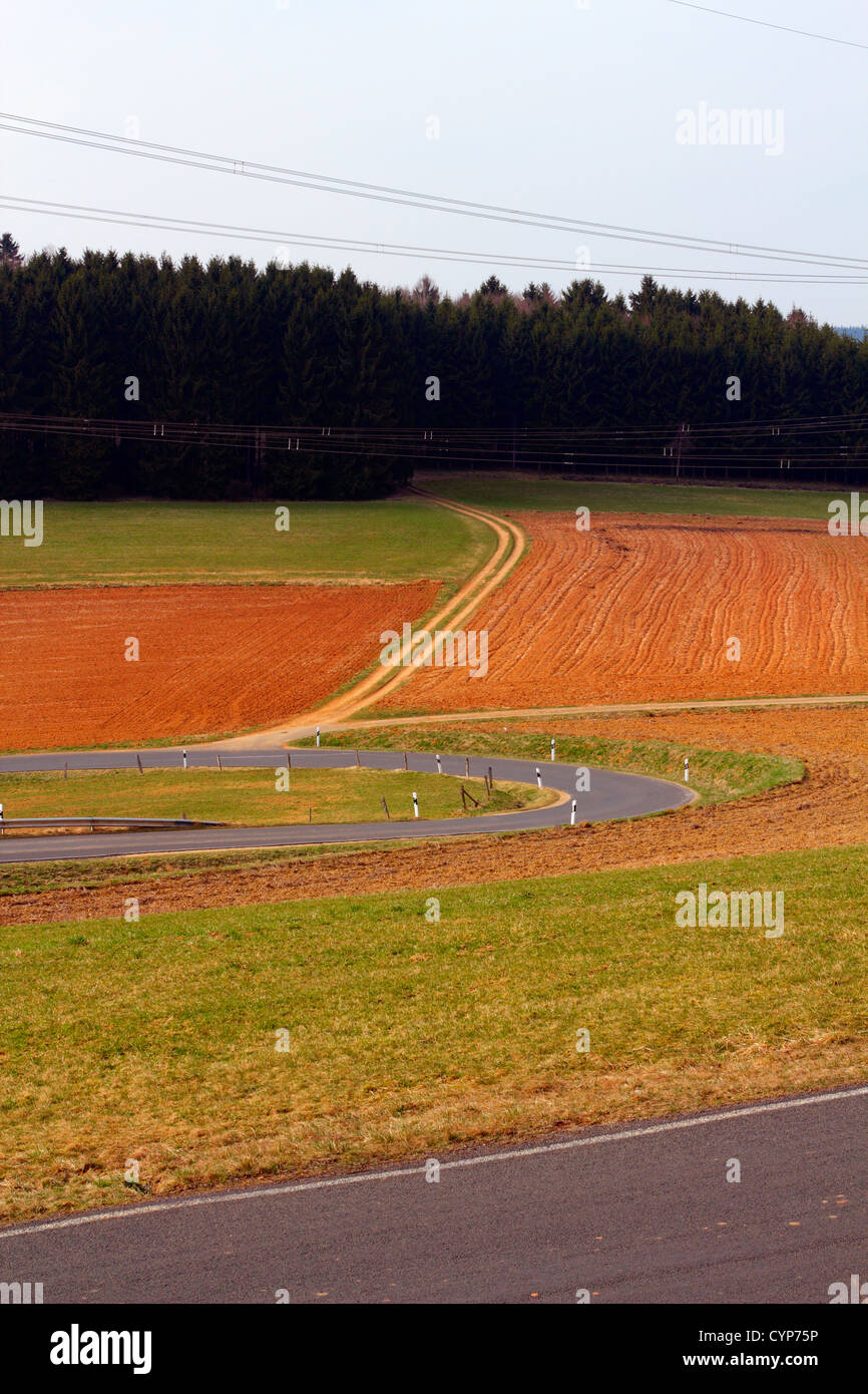 Asphalt side road Stock Photo - Alamy