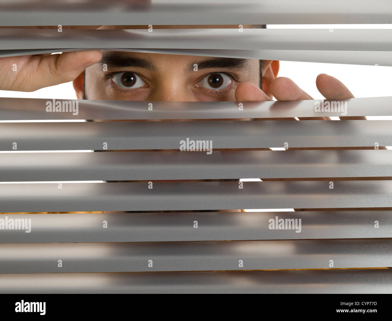 Man snooping peeking spying hi-res stock photography and images - Alamy
