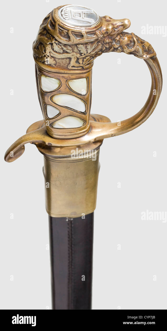 An honorary hunting hanger,presented by King Albert of Saxony.Pipe ...