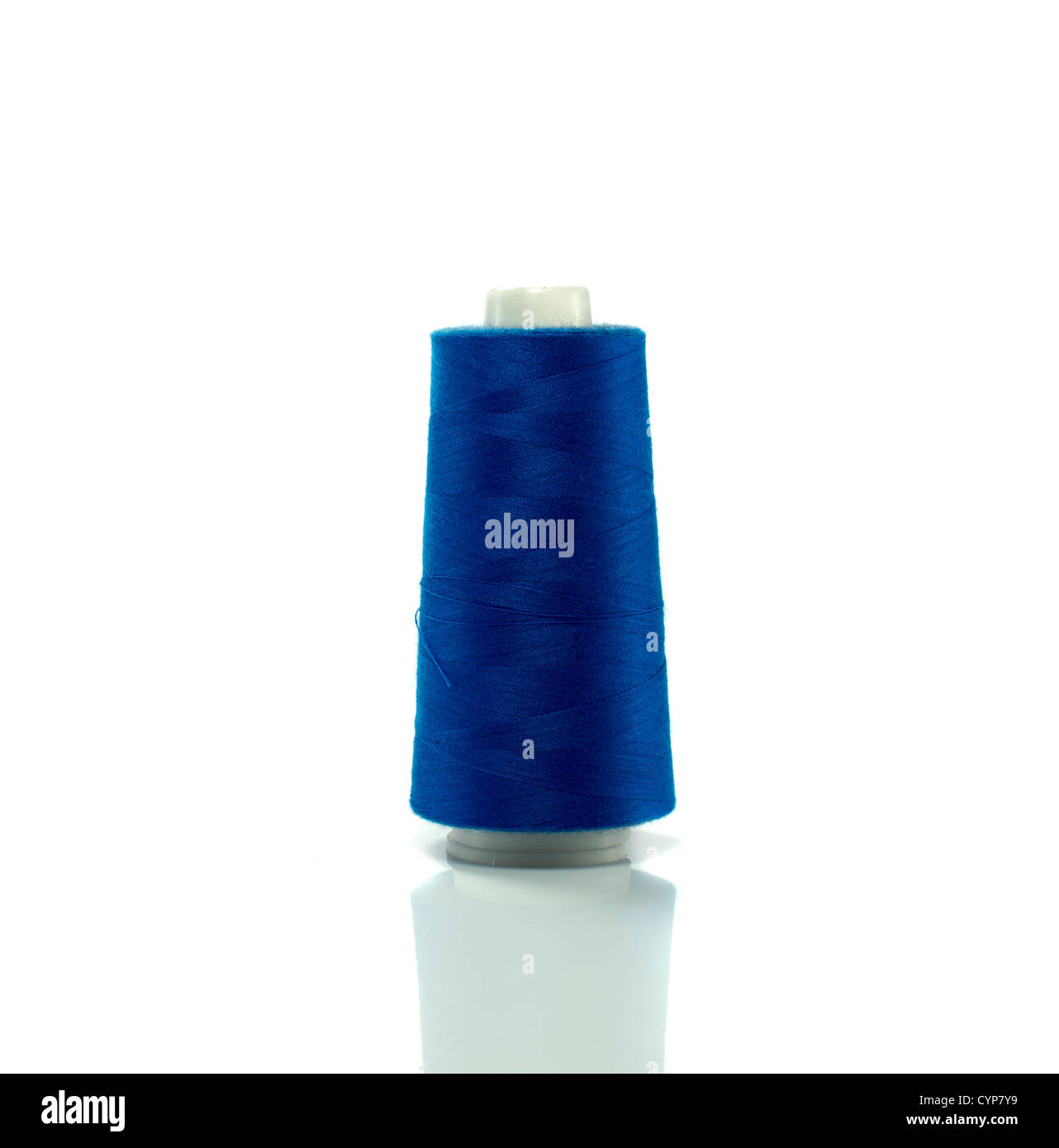 Blue sewing thread on spool hi-res stock photography and images - Alamy