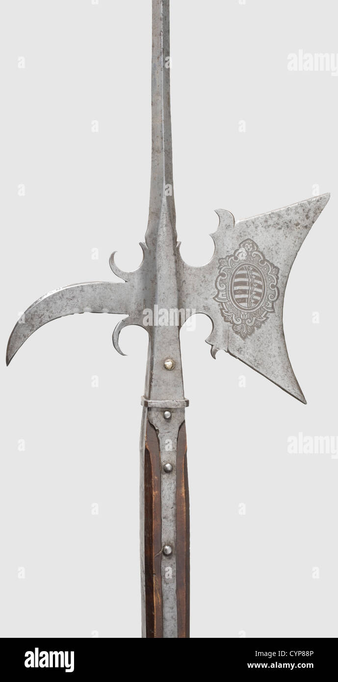 A halberd of the foot guard of Elector Christian II of Saxony,dated ...