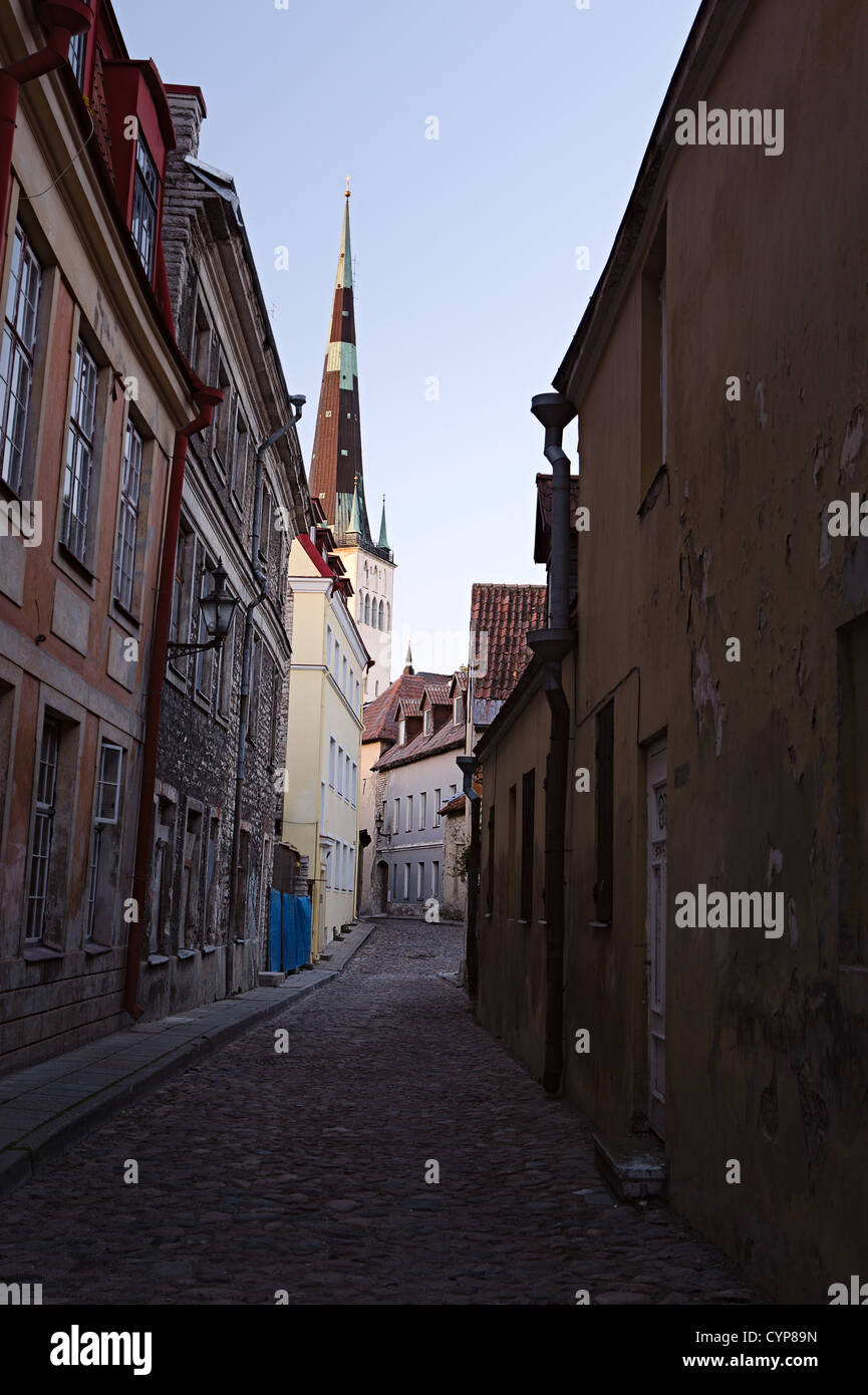 Old european town street Stock Photo - Alamy