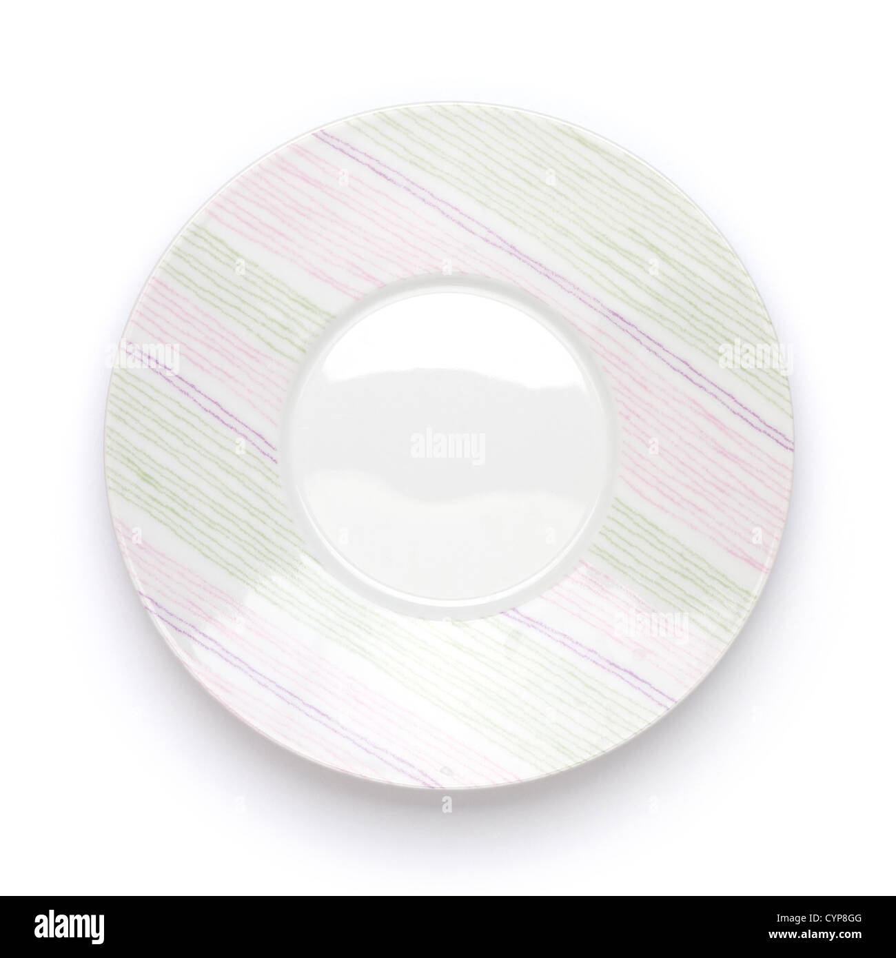 Plate with shadow. Isolated on white background Stock Photo - Alamy