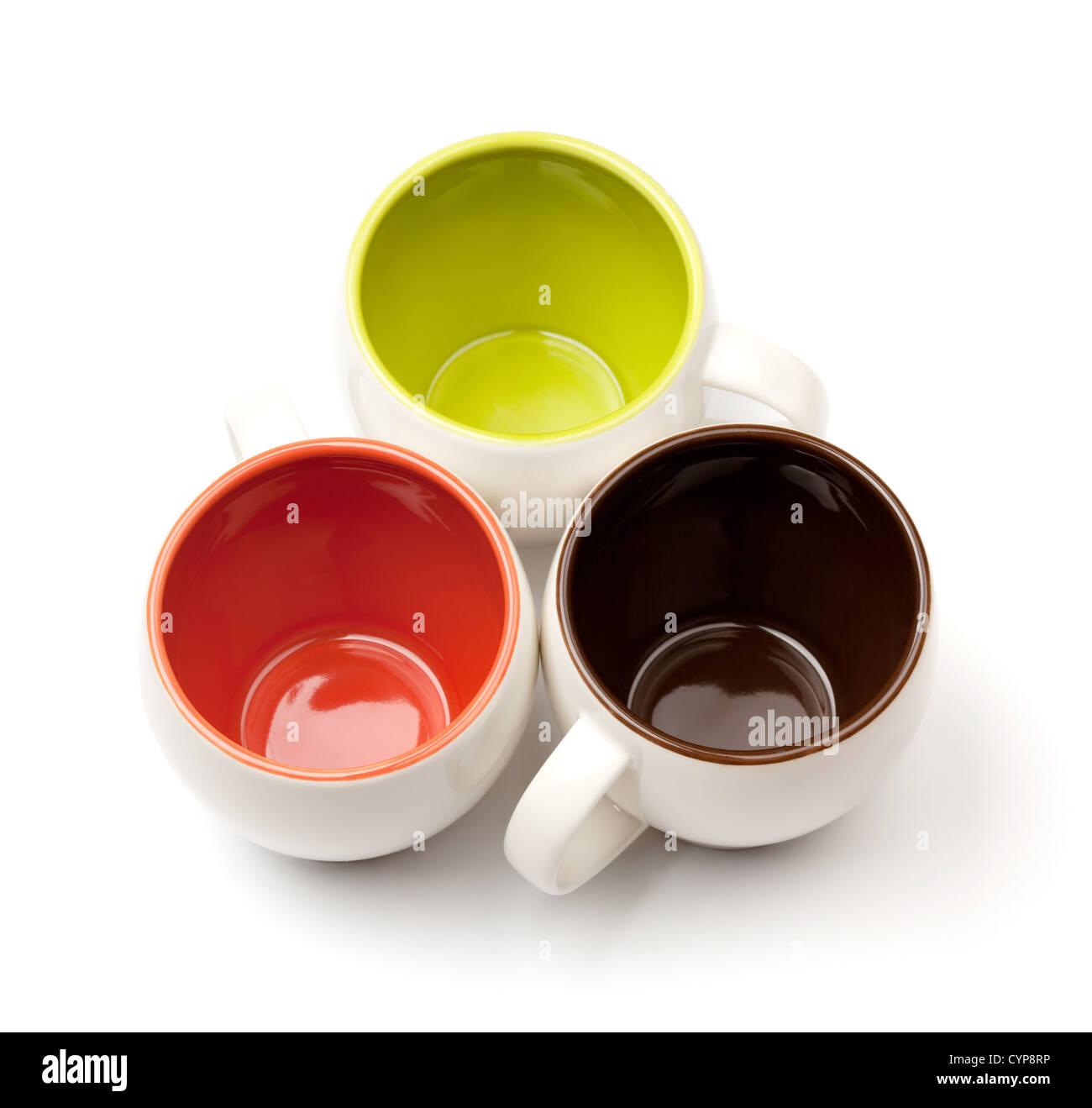 Three empty cups Cut Out Stock Images & Pictures - Alamy