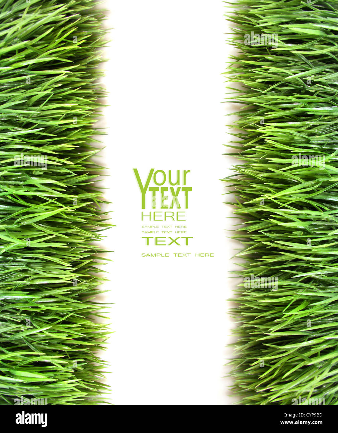 Overview of grass on white background Stock Photo - Alamy