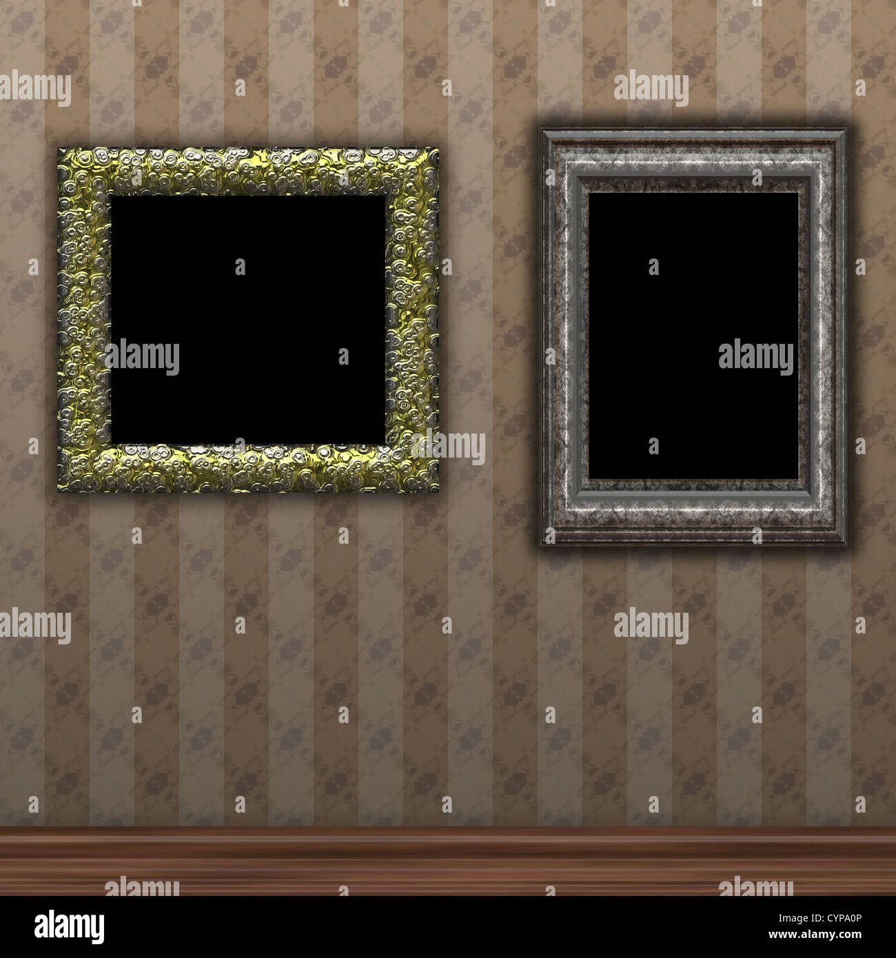 photo frame on wall Stock Photo - Alamy