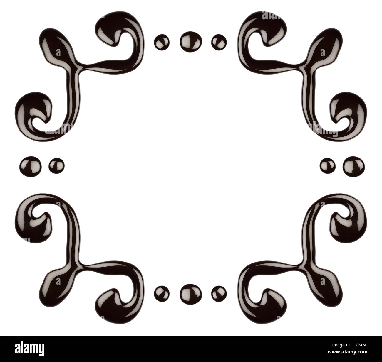 Chocolate frame, isolated on white background Stock Photo - Alamy