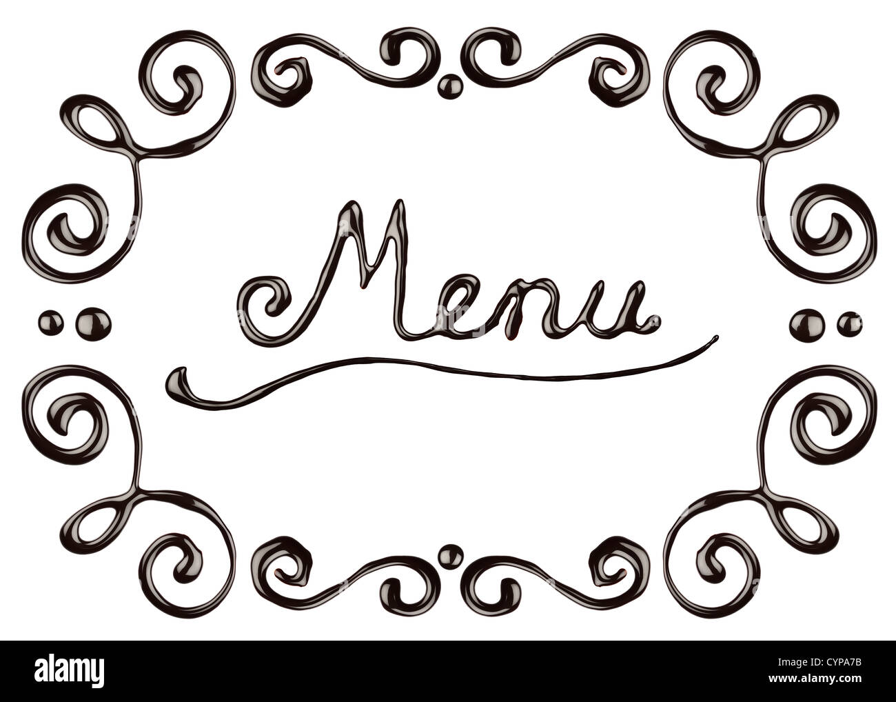 Chocolate frame, isolated on white background Stock Photo - Alamy