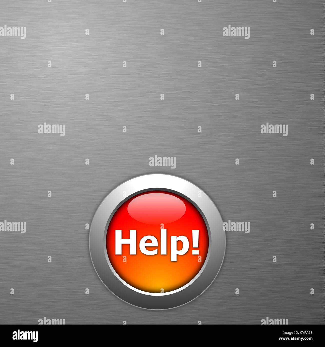 red help button on metal a texture Stock Photo - Alamy