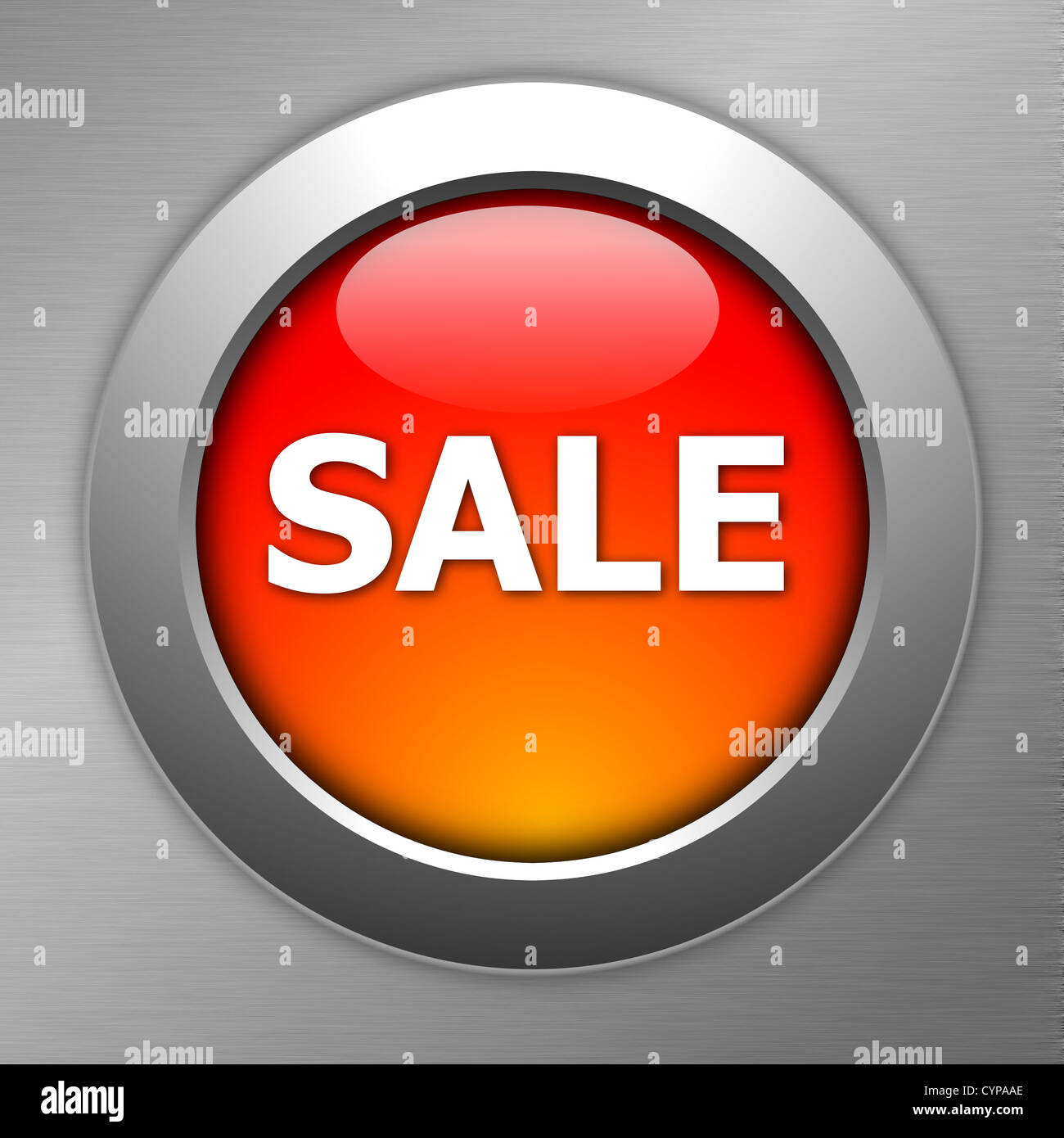red sale button on a metal background Stock Photo - Alamy
