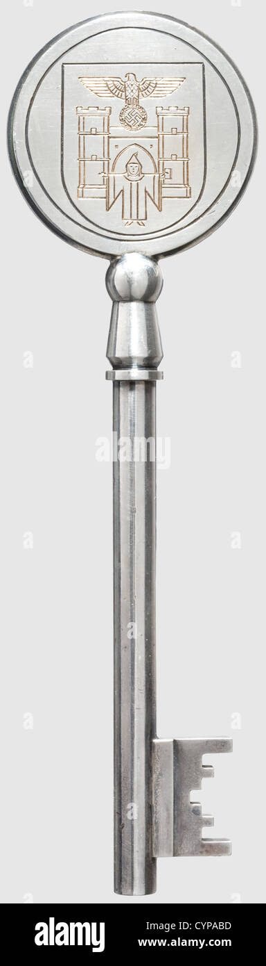 Anny Winter/Adolf Hitler - a key to the Munich town hall 1939,presented ...