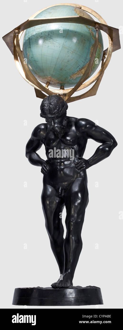 Hermann Göring - a sculpture of Atlas with the globe from the room ...