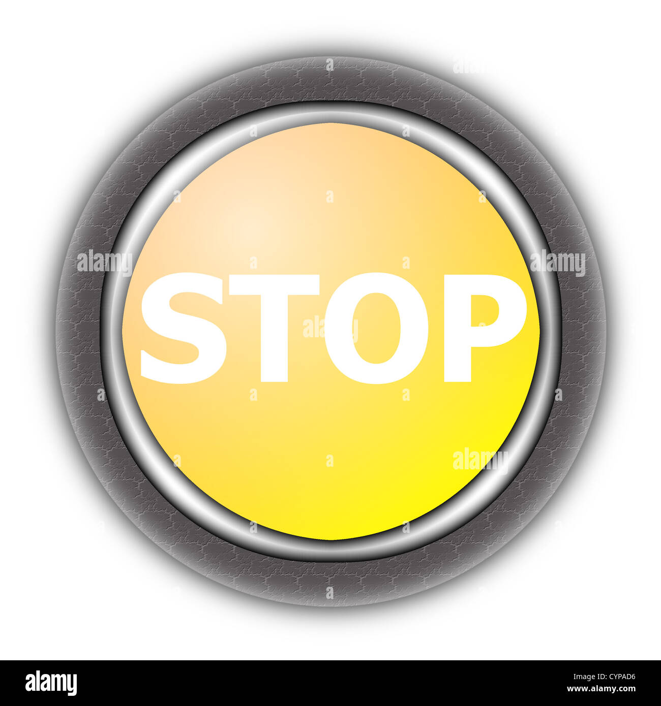 stop button isolated on a white background Stock Photo - Alamy