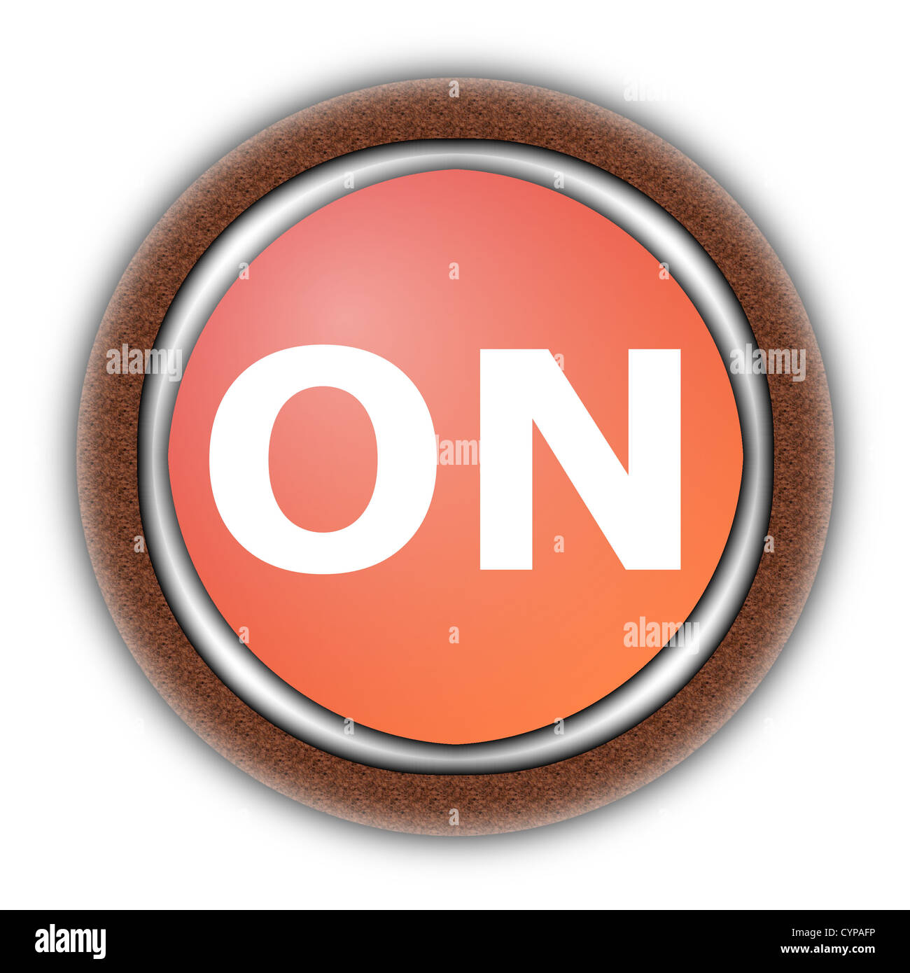 on and off button isolated on white background Stock Photo - Alamy