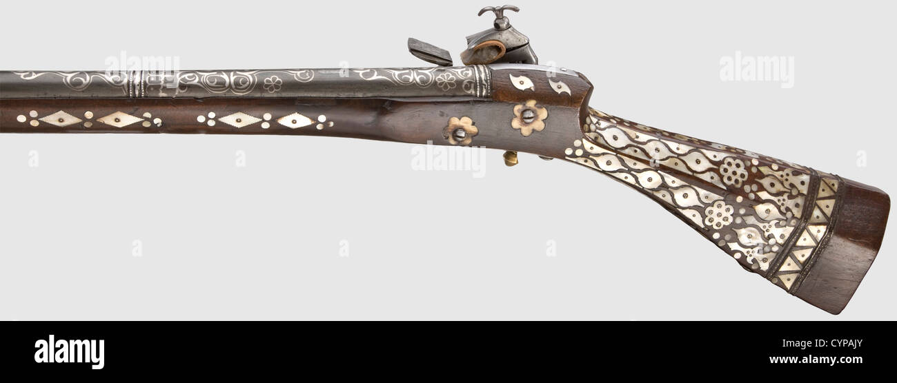 An Ottoman miquelet-lock musket with mother-of-pearl inlays,17th ...