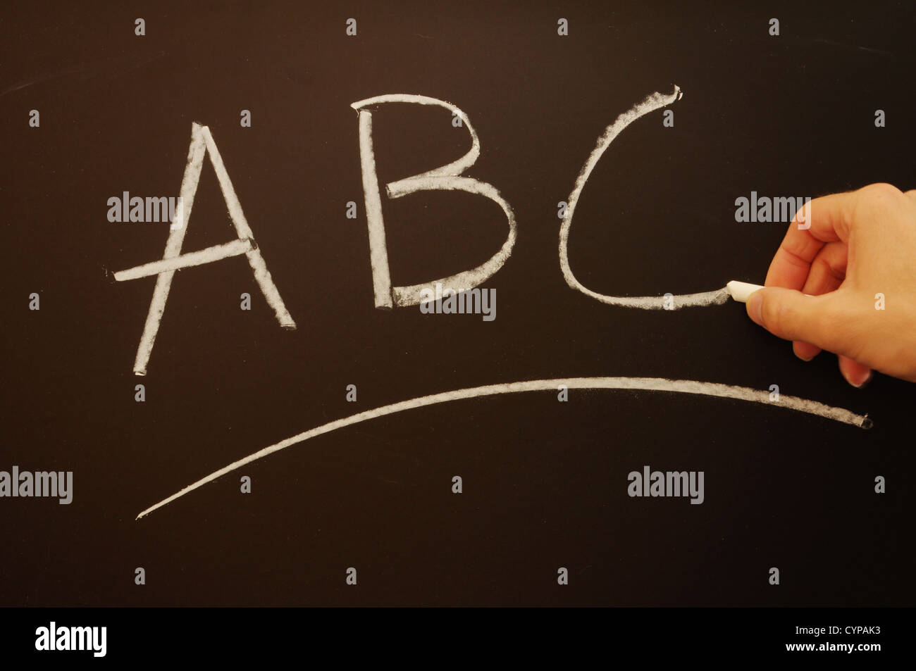 education learning or school concept with chalkboard Stock Photo - Alamy