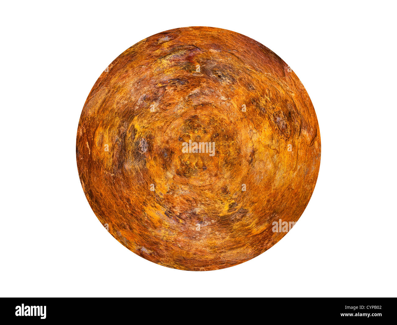 Sphere with rusty iron metal textured surface Stock Photo - Alamy