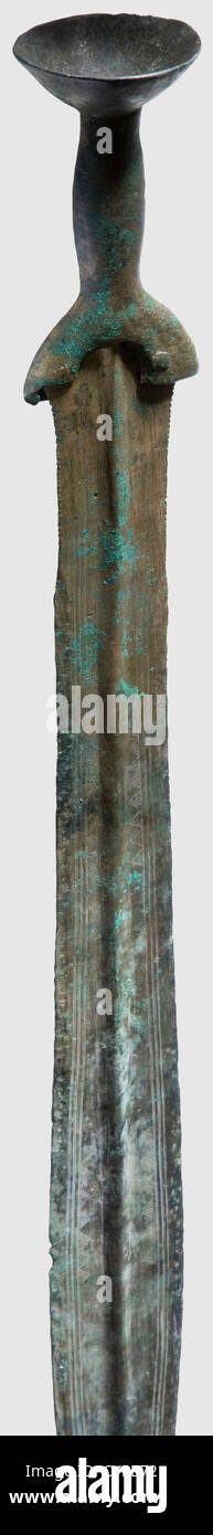A bronze sword,Central Europe,Bronze Age,1500 - 1200 B.C. Bronze with ...