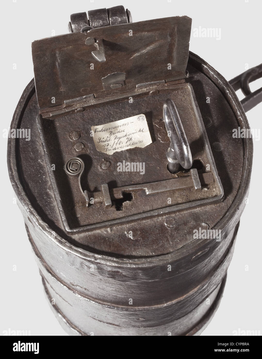 A German coachman's chest, circa 1700 A heavy, iron chest, the ...