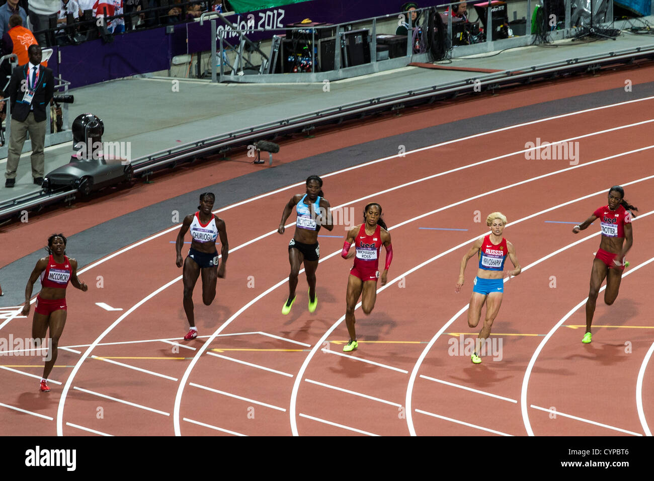 Sanya Richards-Ross (USA) gold medalist competing in the Women's 400 ...