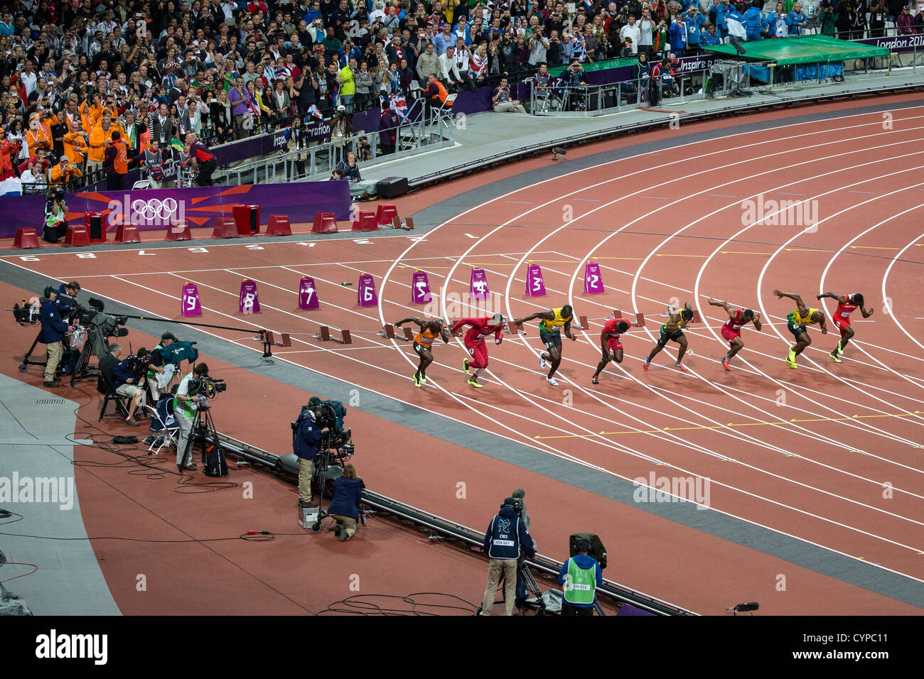 2012 olympics usain bolt 100 meters hi-res stock photography and images ...