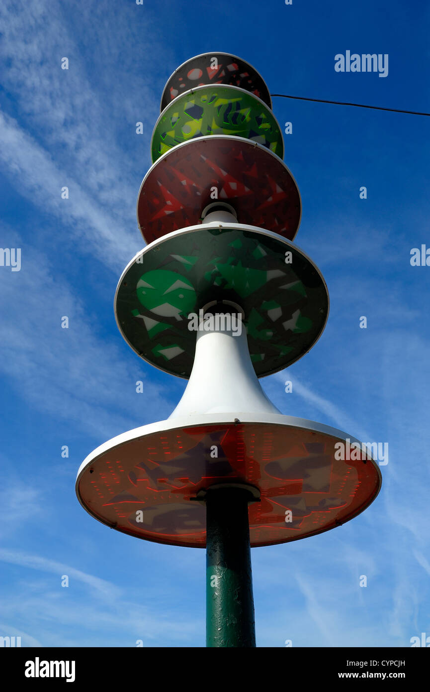 fluted pylons by artist Jo berry created for Blackpool illuminations ...