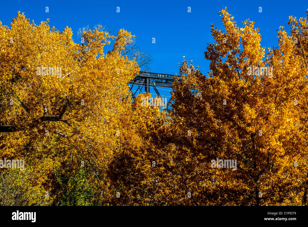 An Iron bridge over the Truckee river in Wadsworth Nevada along the ...
